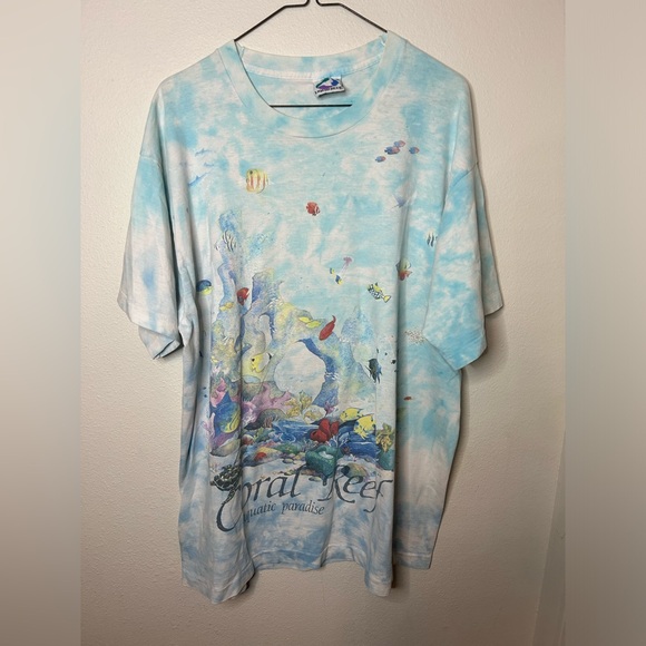 Liquid Blue | Shirts | Vintage 9s 992 Liquid Blue Single Stitch Coral ...